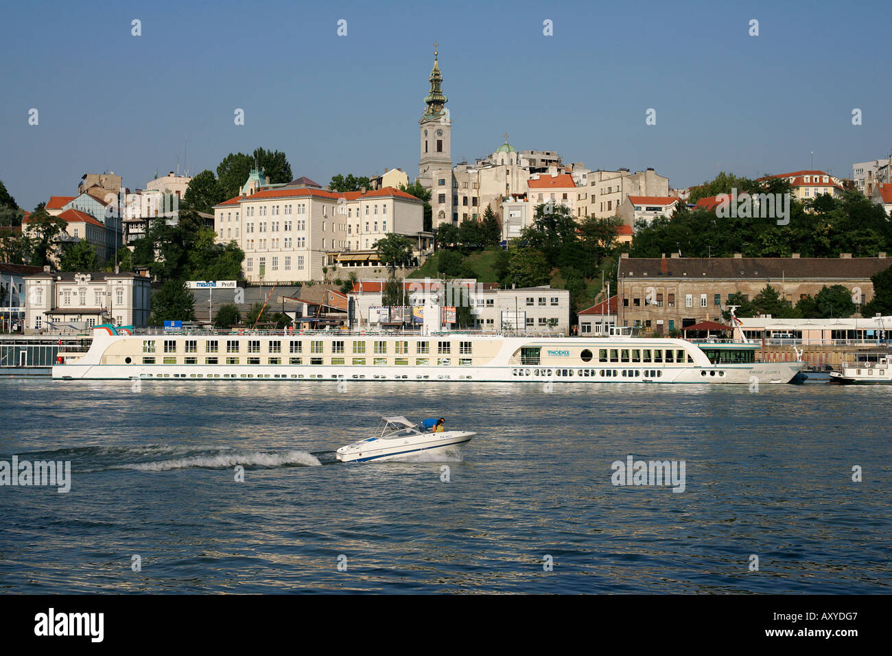 View at the capital city Belgrade from the river Sava Yugoslavia Stock ...