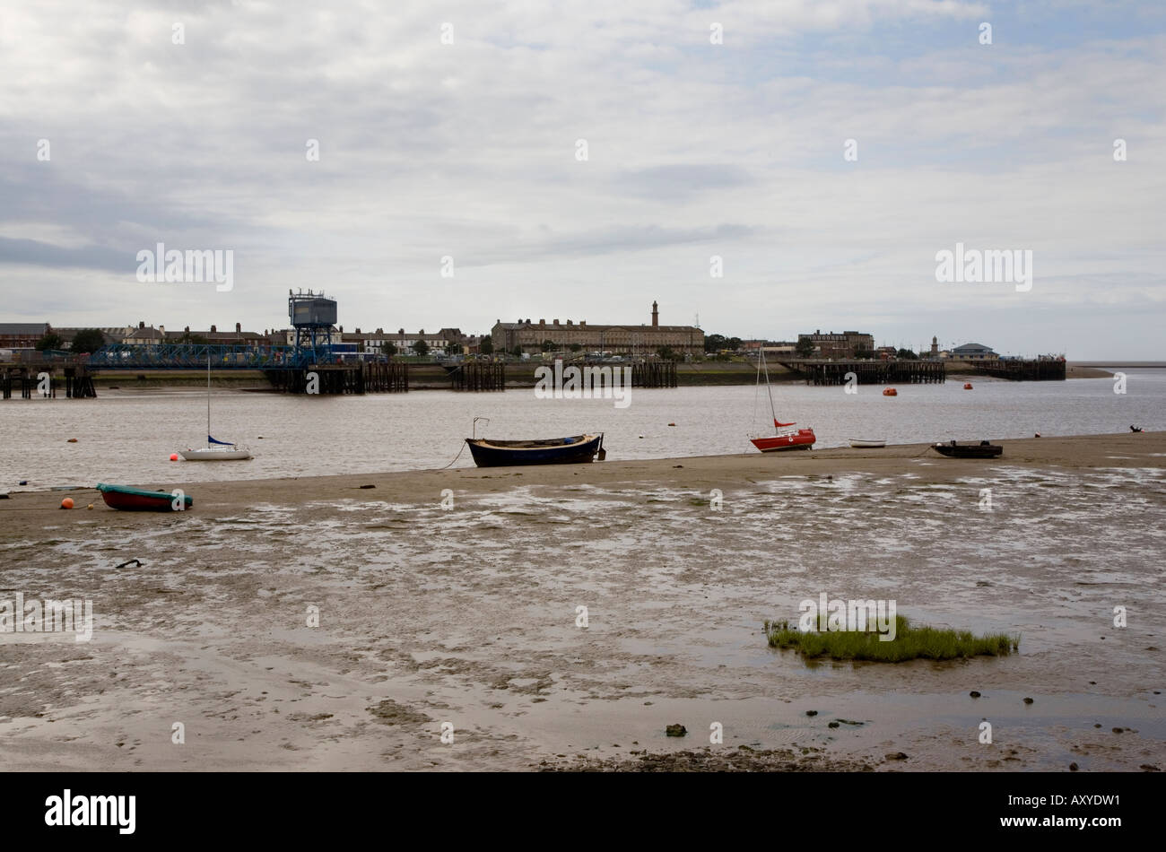 View over the Wyre estuary towards Fleetwood Lancashire England Stock ...