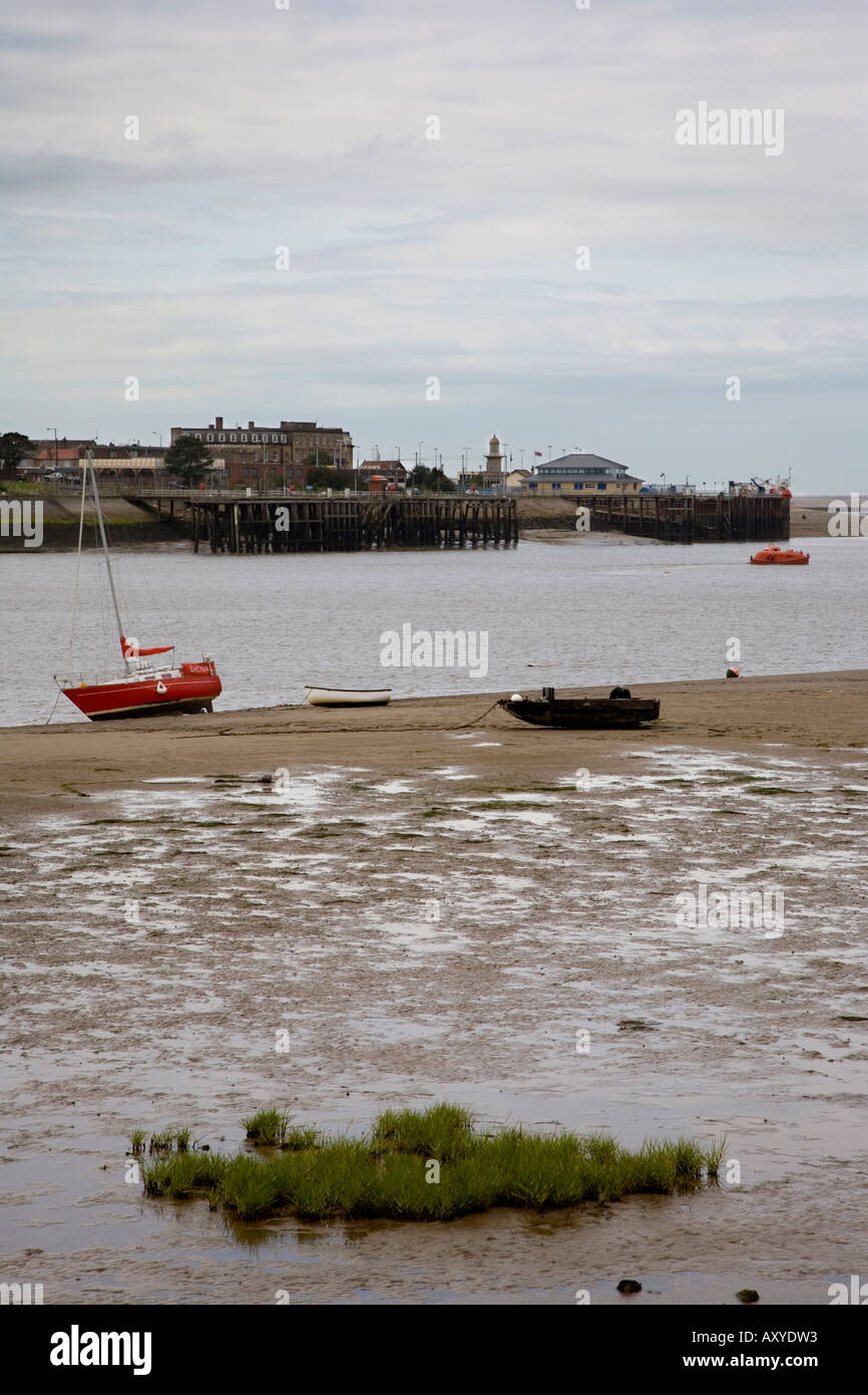 View over the Wyre estuary towards Fleetwood Lancashire England Stock ...