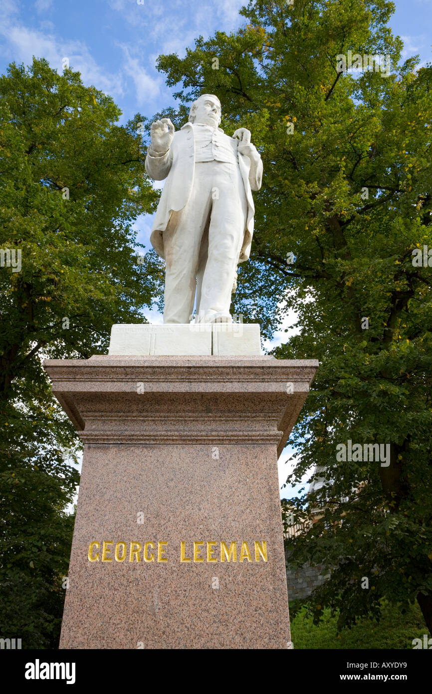 Statue of George Leeman in York England Stock Photo - Alamy