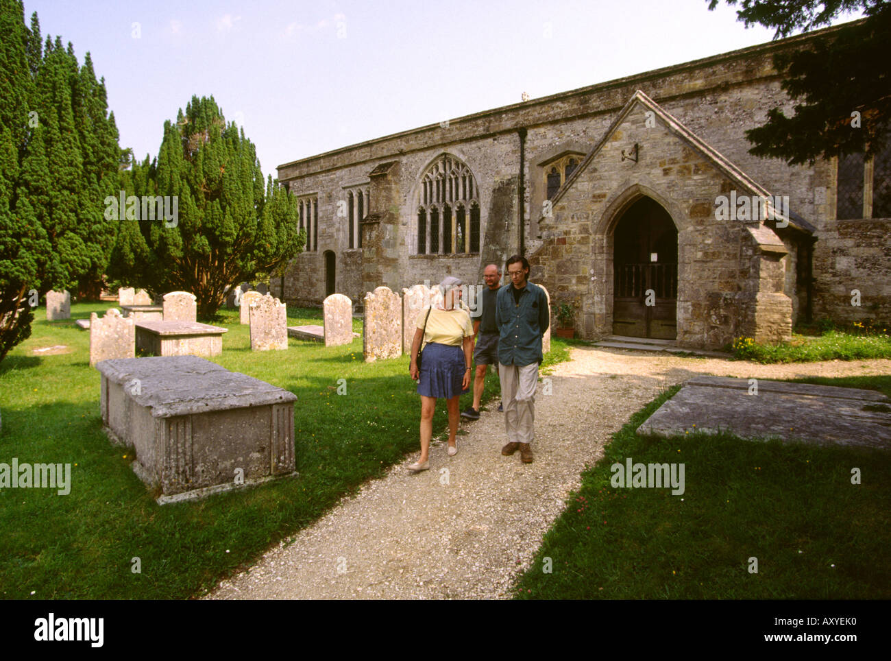 UK England Dorset visitors at Puddletown Church Stock Photo - Alamy