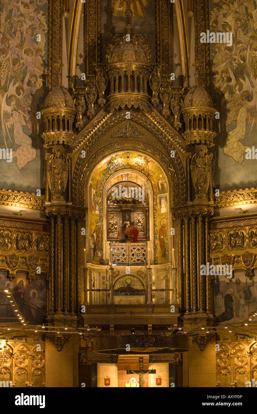 Altar with the Black Madonna of Montserrat Basilica Montserrat ...