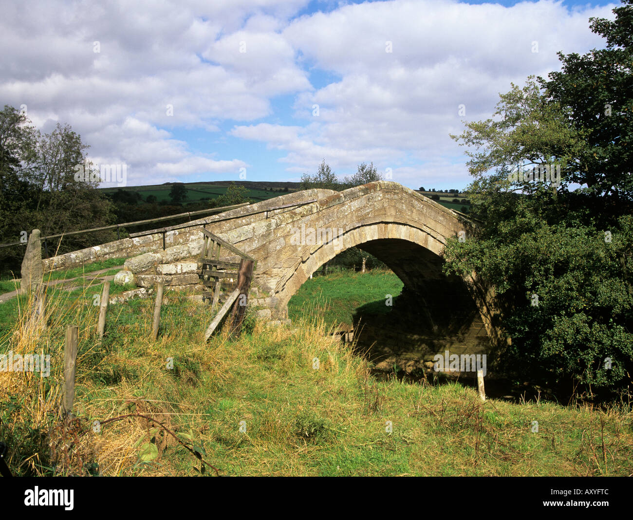 DANBY NORTH YORKSHIRE UK September The 14thc Duck Bridge a packhorse ...