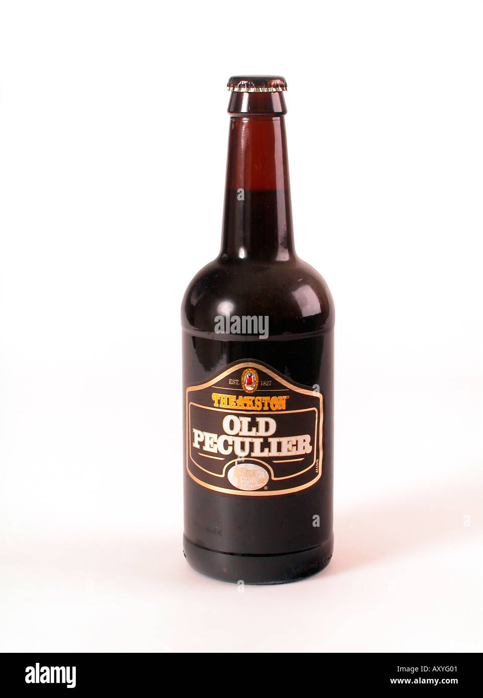 Bottle of Theakston Old Peculier beer Masham England Stock Photo - Alamy