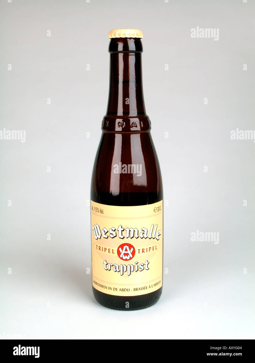 Bottle of Westmalle trappist tripel beer Malle Belgium Stock Photo - Alamy