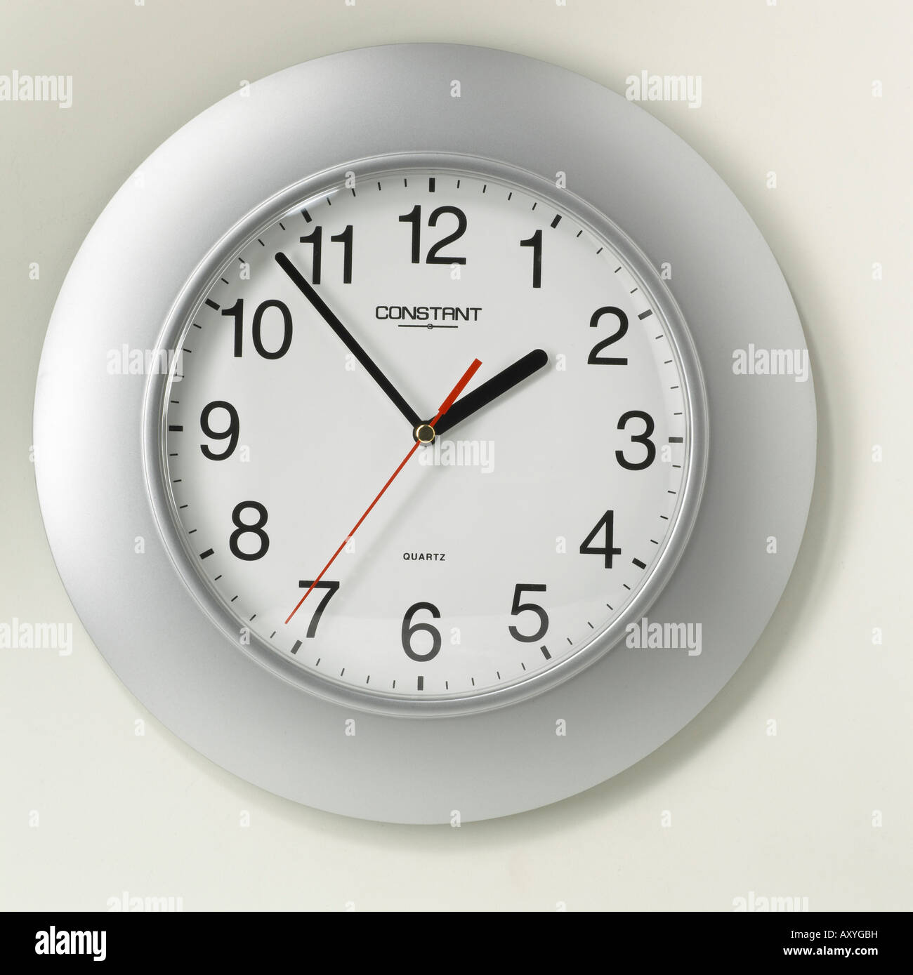 simple white and black clock Stock Photo - Alamy
