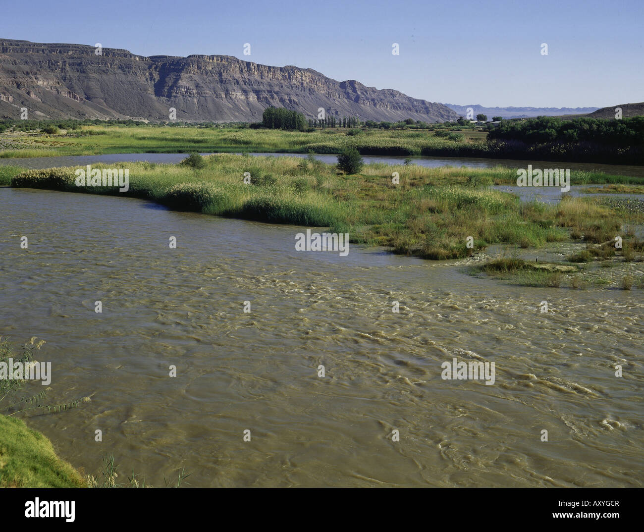 geography / travel, South Africa, landscapes, river Oranje, border to ...