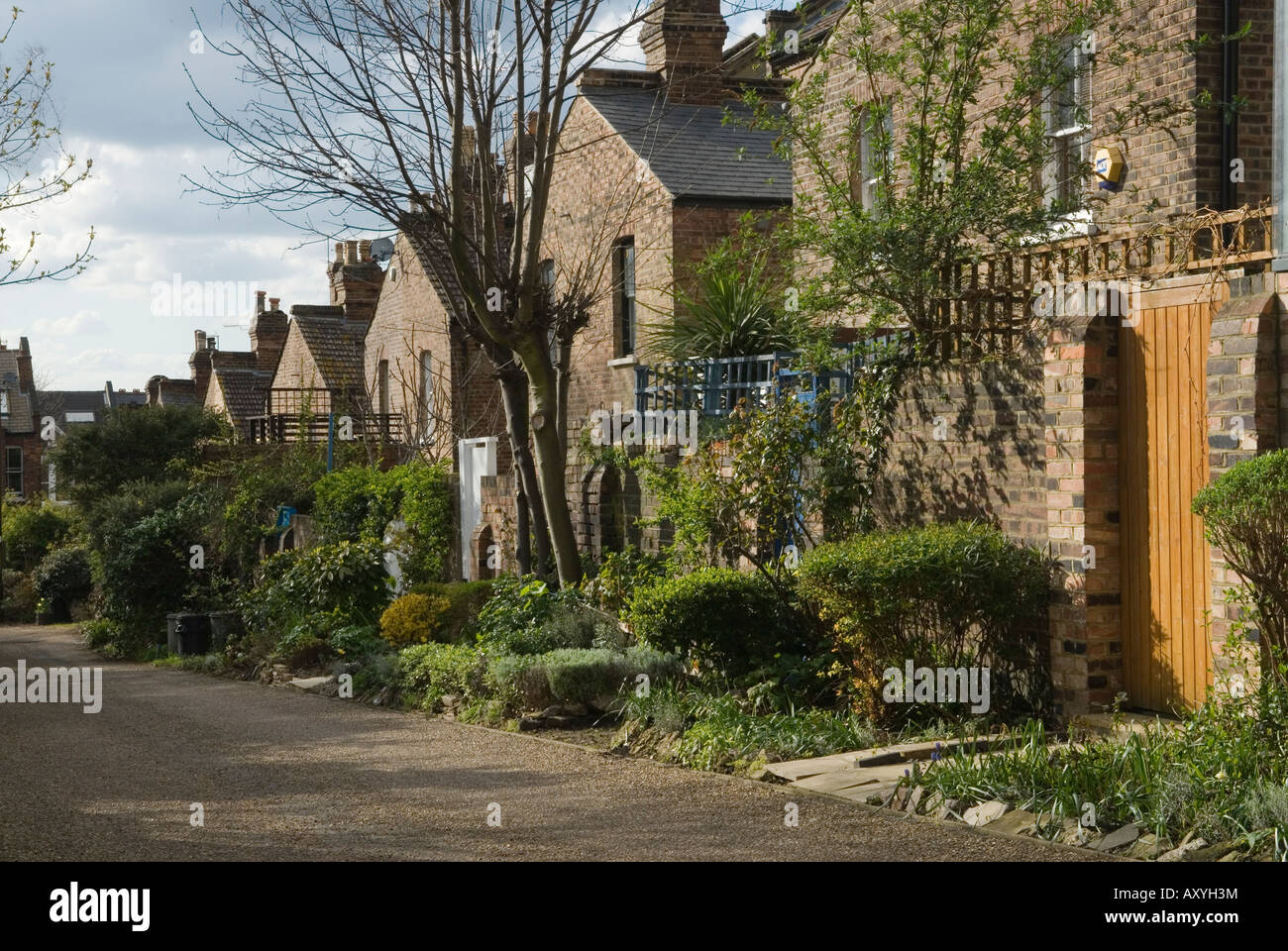 Backview traditional Victorian London terrace houses "Highbury Terrace ...