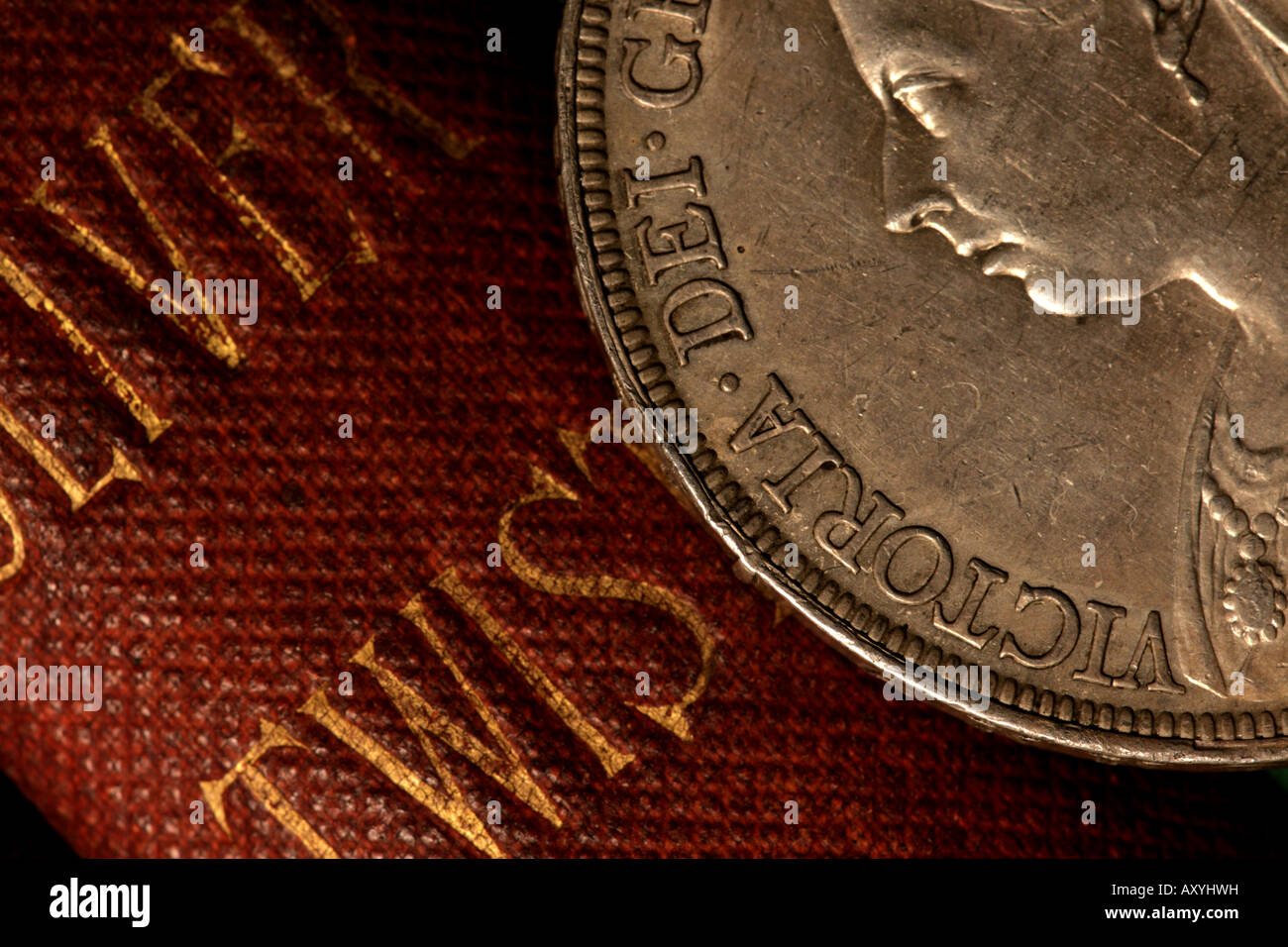 "Book and Coin Stock Photo - Alamy