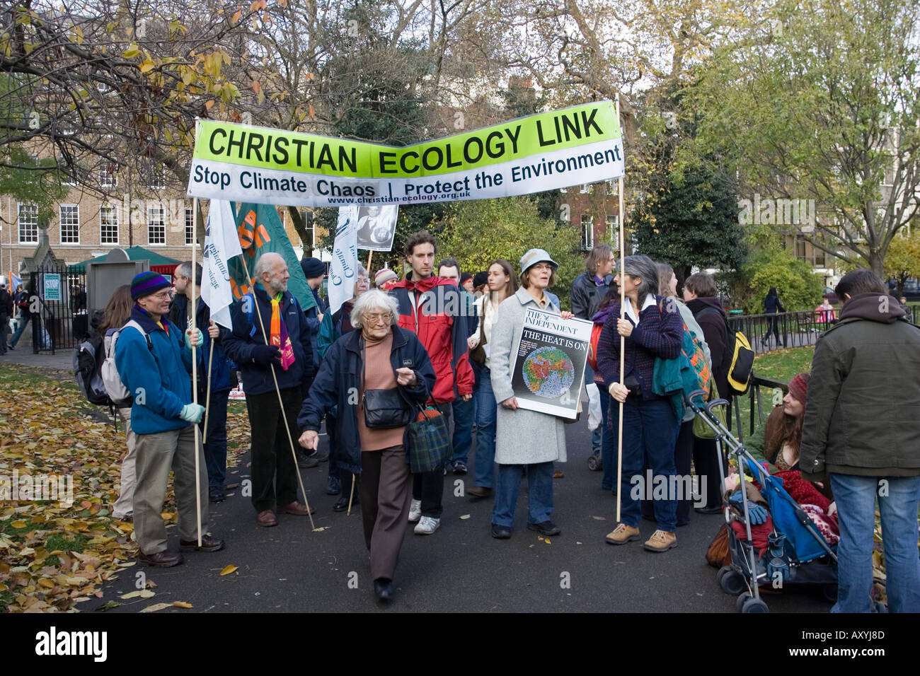 Christian Ecology Link carrying banner at Climate Change March on ...