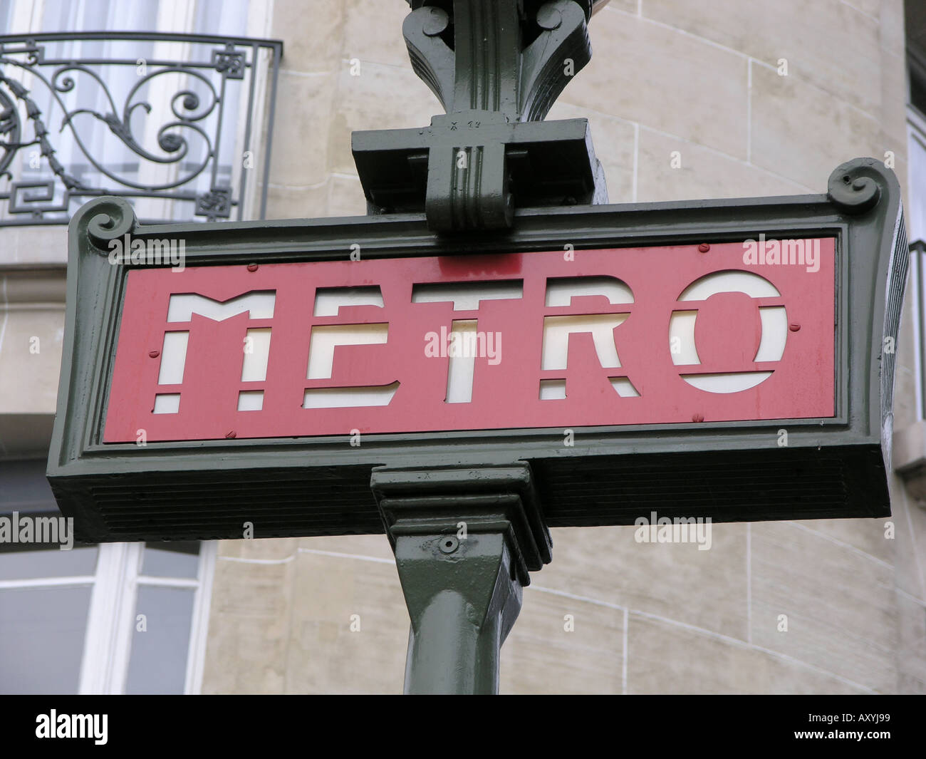 Metro sign Paris France Stock Photo - Alamy
