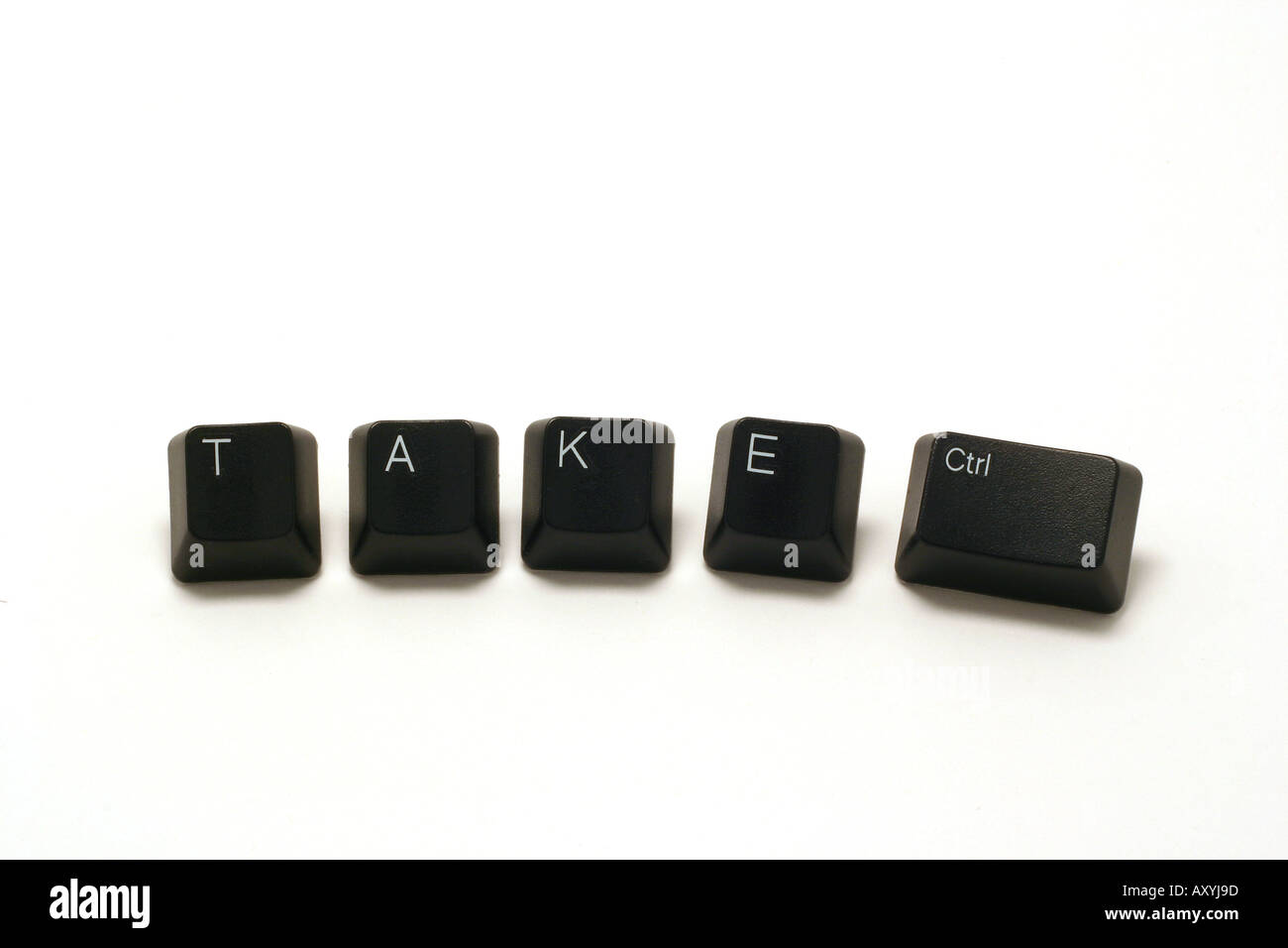 Keyboard keys isolated on a white background Stock Photo - Alamy