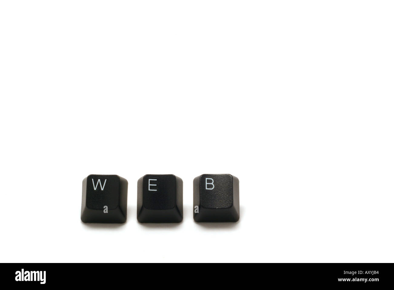 Keyboard keys isolated on a white background Stock Photo - Alamy
