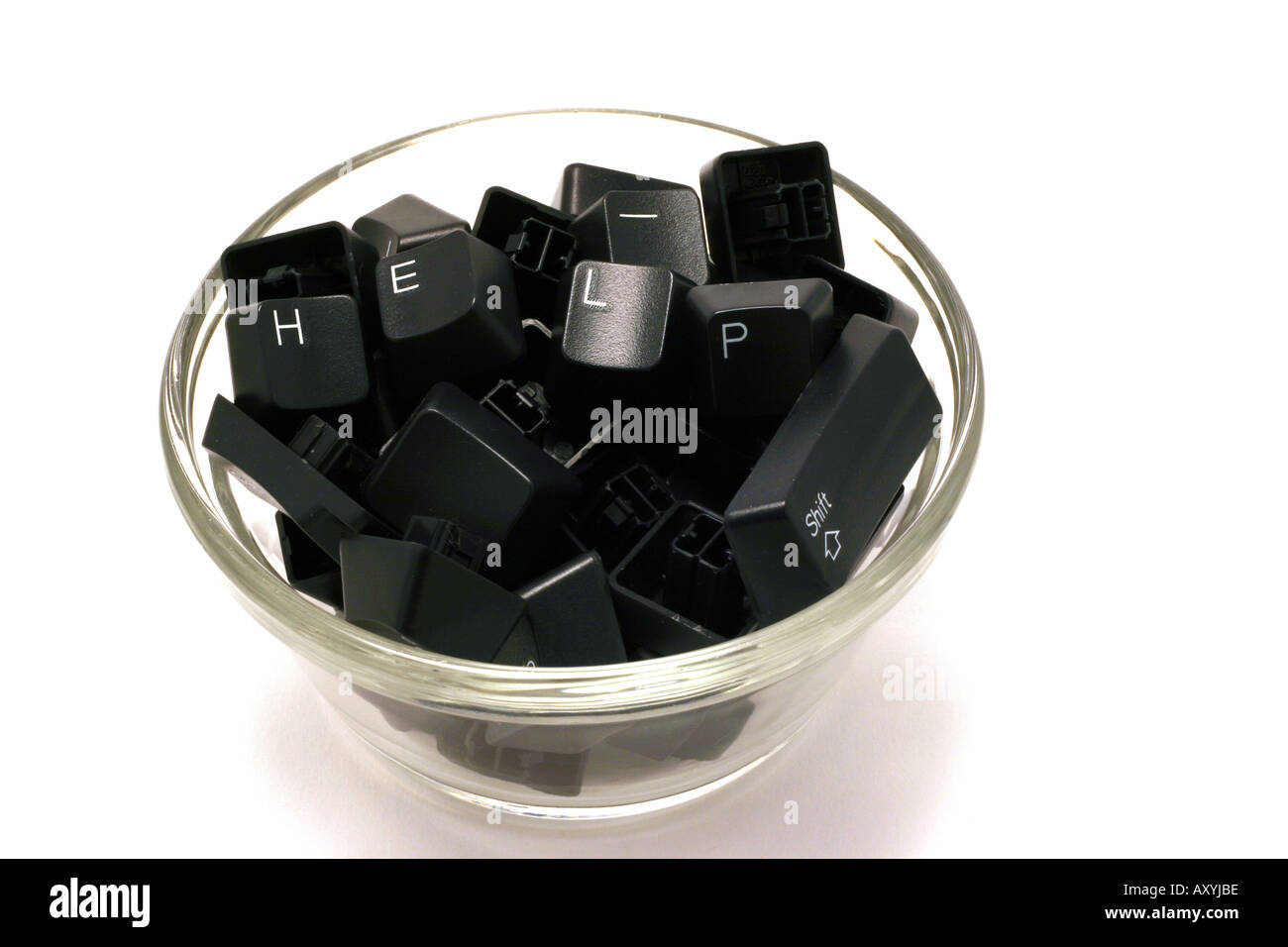 Keyboard keys isolated on a white background Stock Photo - Alamy