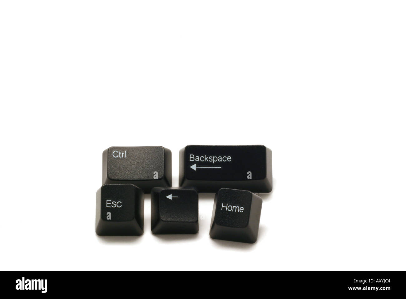 Keyboard keys isolated on a white background Stock Photo - Alamy