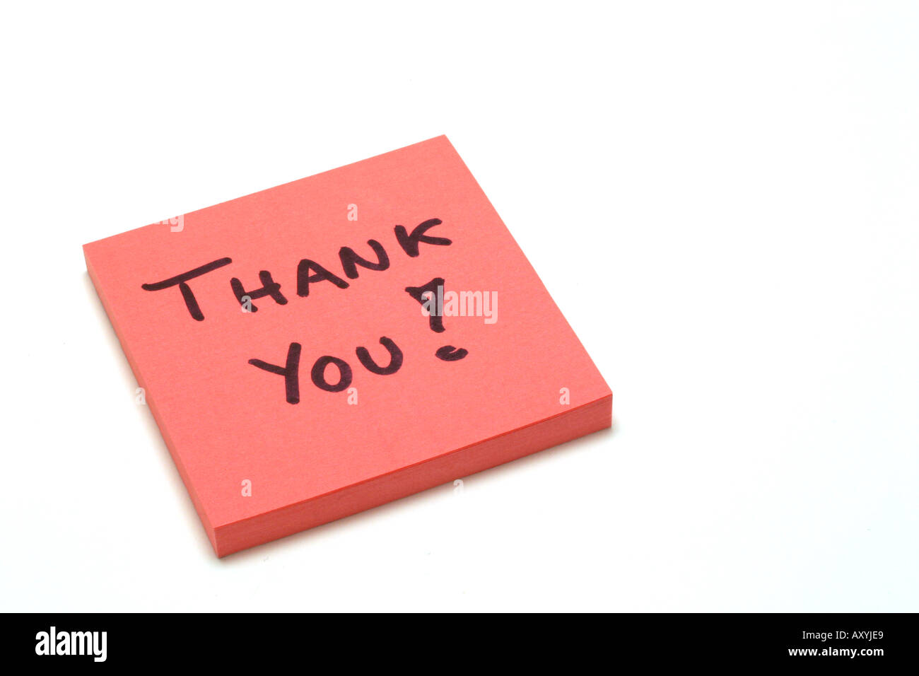 Memo note Post it Thank you isolated on white background Stock Photo ...