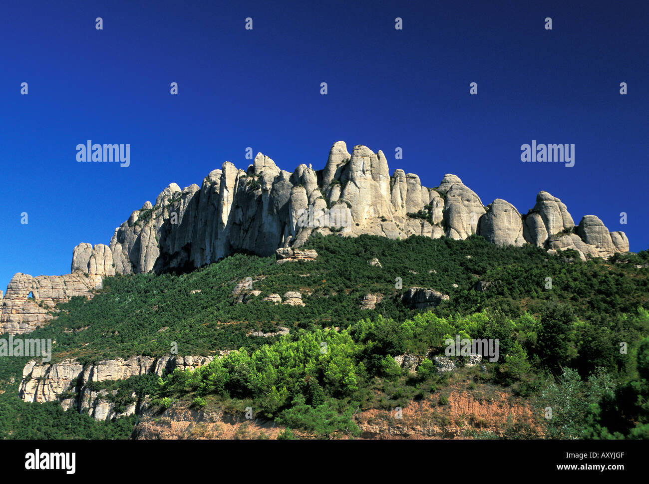 Montserrat the odd shaped mountain ridge Stock Photo - Alamy