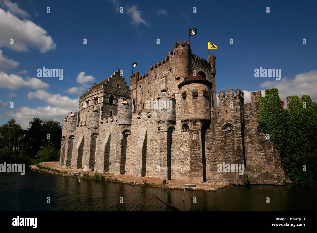 Gravensteen castle in Ghent Belgium Stock Photo - Alamy