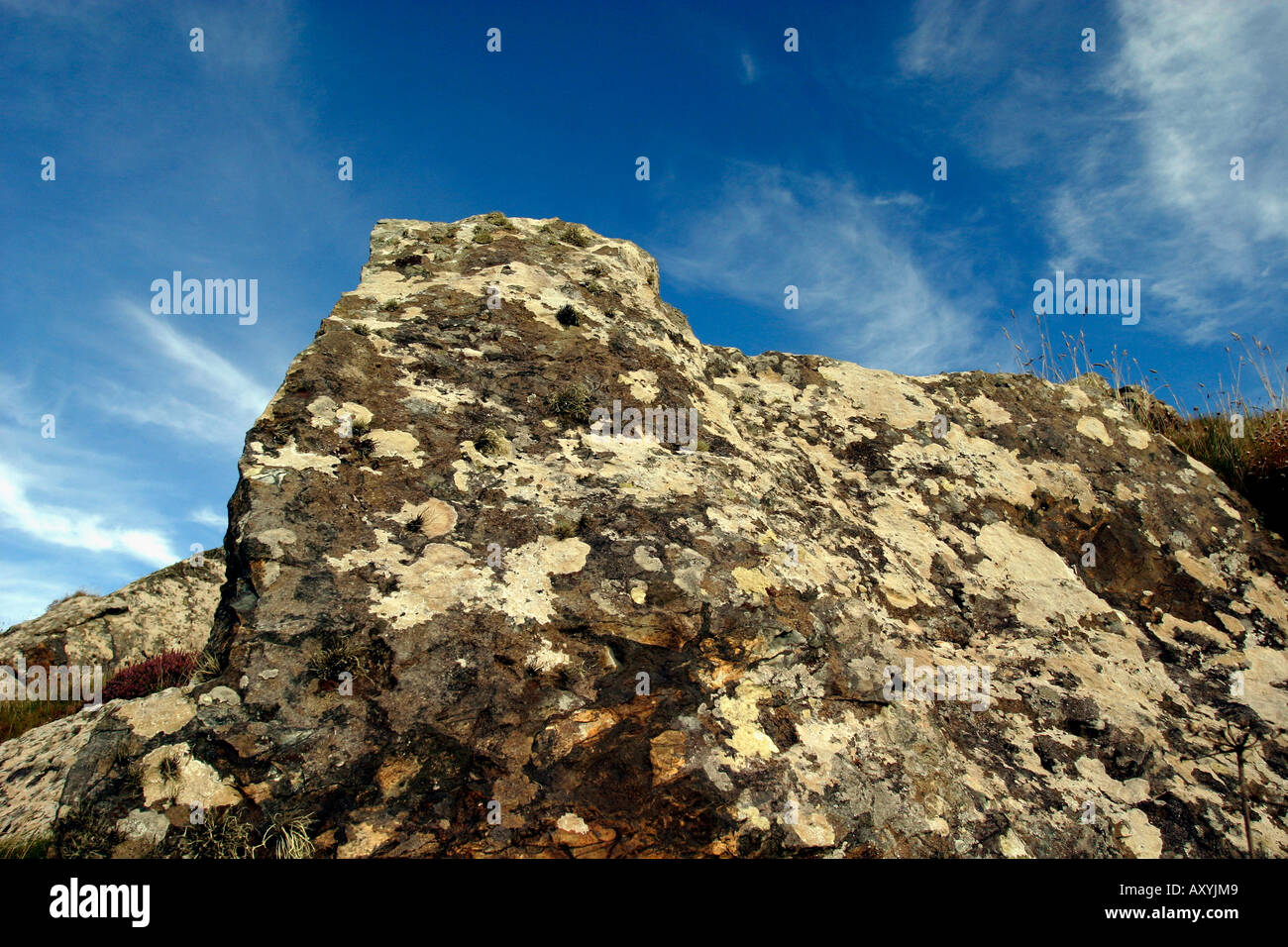 Granite outcrop North Cornwall coast nr. Zennor Stock Photo - Alamy