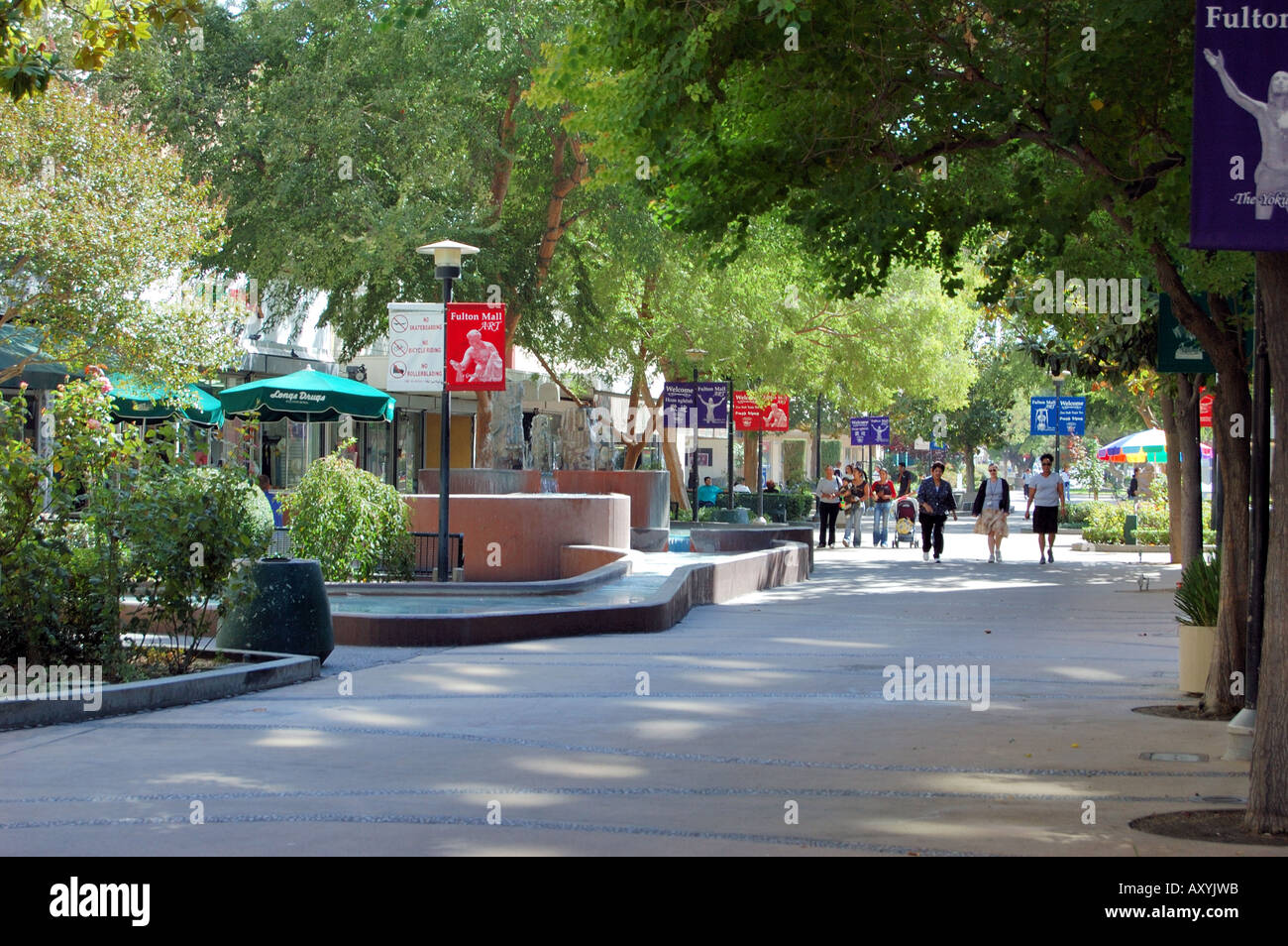 Fulton Mall in downtown Fresno CA Stock Photo - Alamy