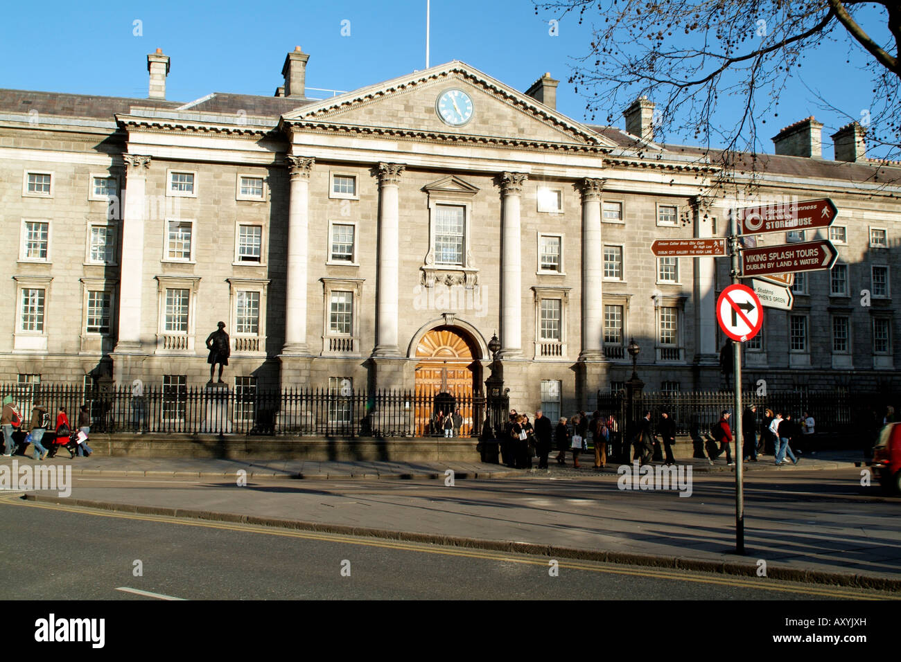 Trinity College on College Green Dublin Ireland the main entrance Stock ...