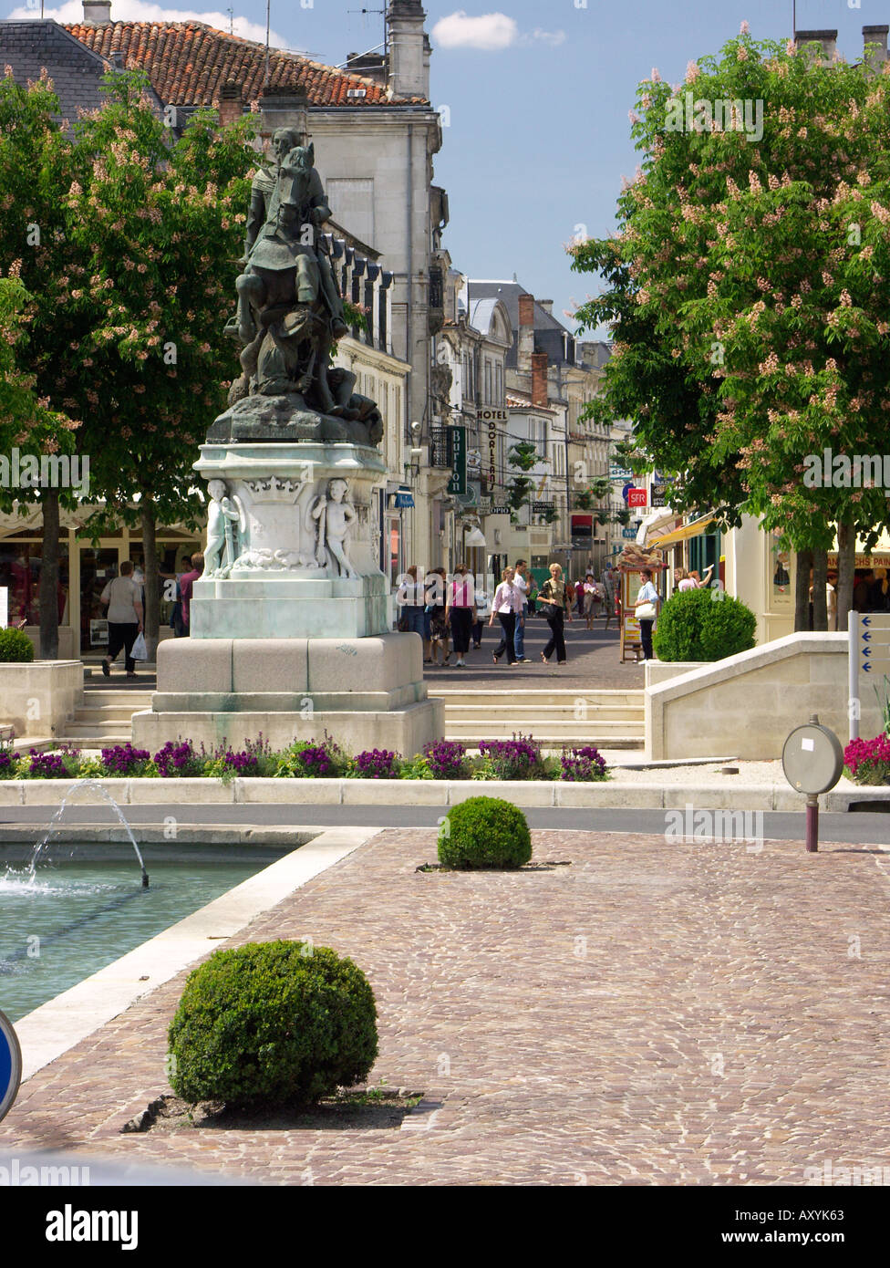 Statue in the centre of Cognac Charente France Poitou Charentes Stock ...