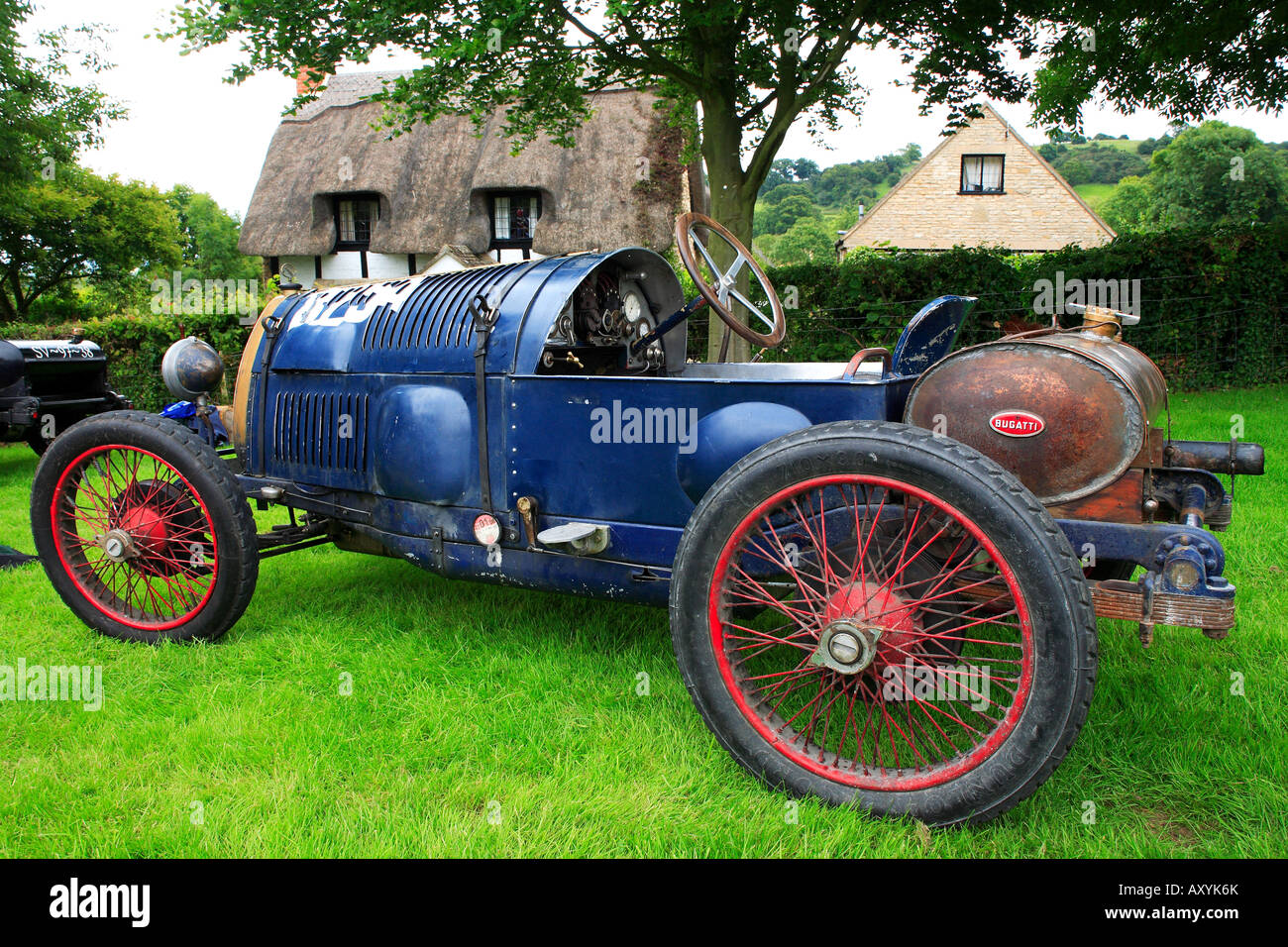 Bugatti old car Prescott Cotswolds England Stock Photo - Alamy