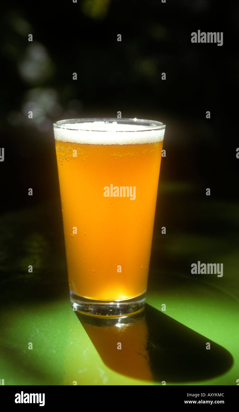 Micro Brew glass of larger beer Stock Photo - Alamy