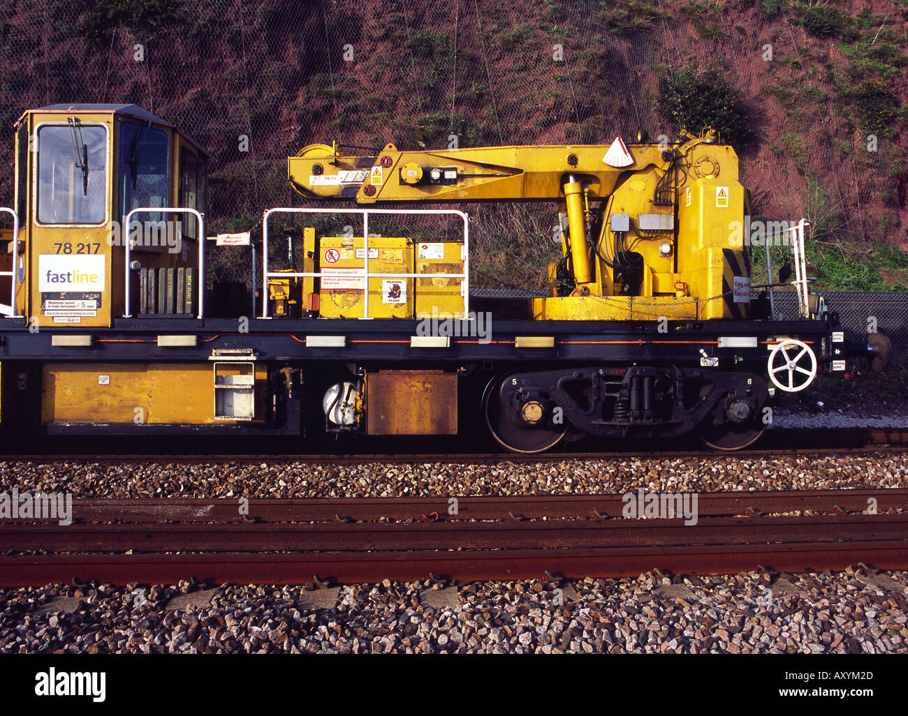 Railway crane, Teignmouth, Devon Stock Photo - Alamy