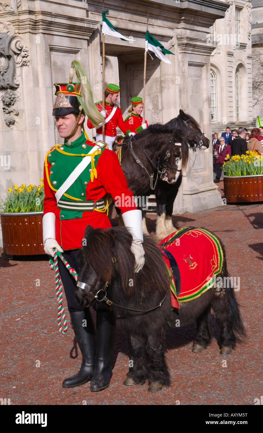 Welsh Horse an historical pageant cavalry troupe outside City Hall for ...