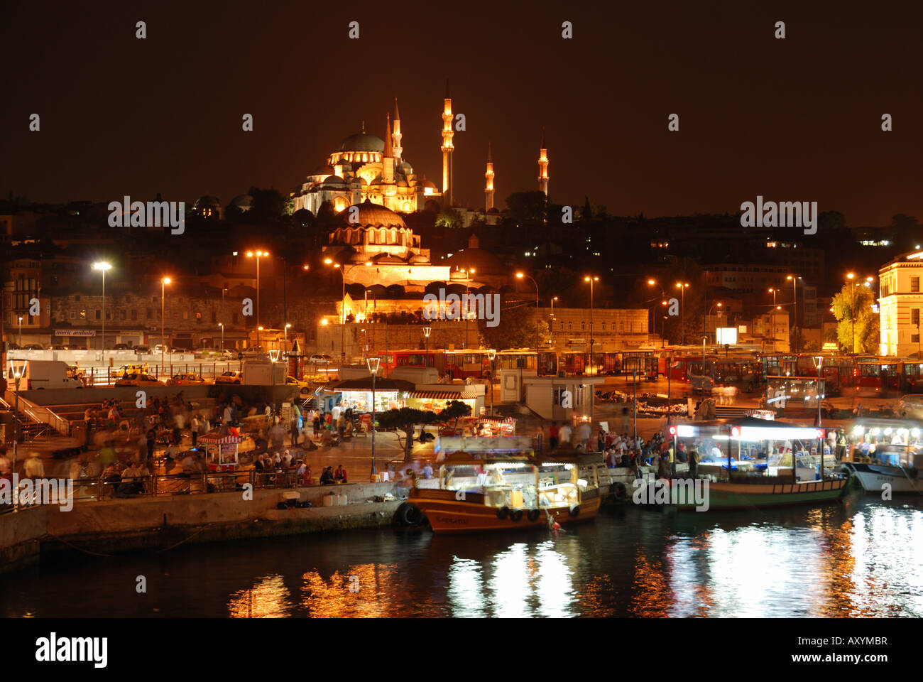 Night street life in Istanbul, Turkey Stock Photo - Alamy