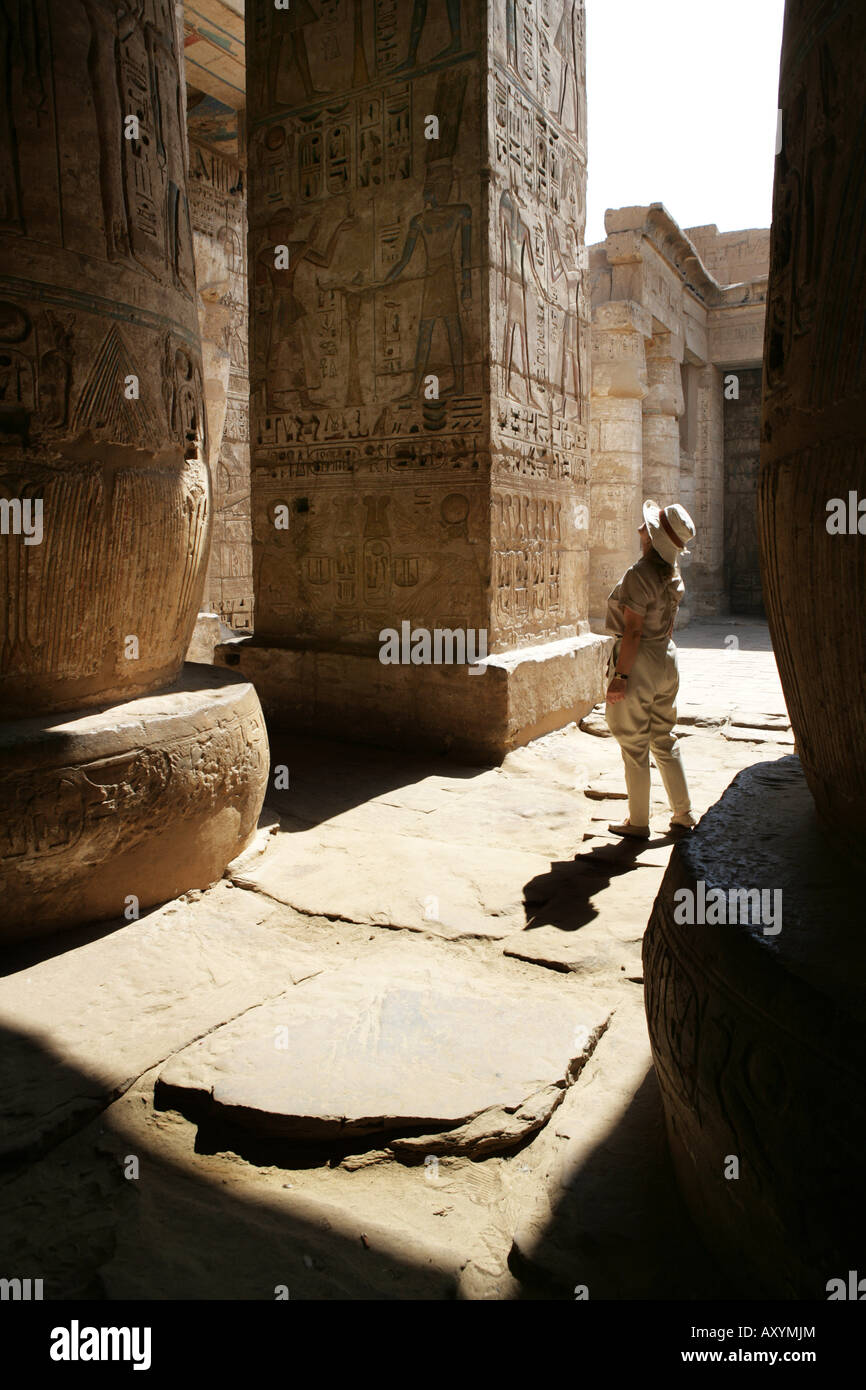 EGY Egypt Luxor Habu Temple Ramses III temple Stock Photo - Alamy