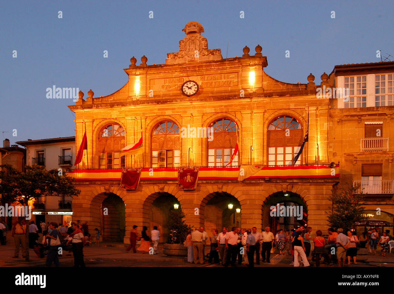 Evening in the town square of Haro La Rioja Spain Stock Photo - Alamy