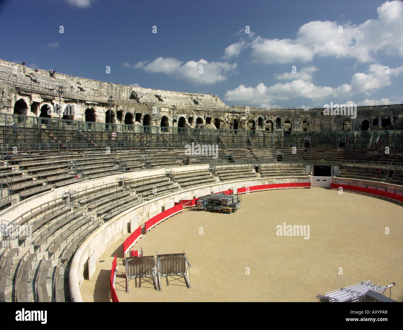 Roman Amphitheatre Nîmes Gard France Languedoc Stock Photo - Alamy