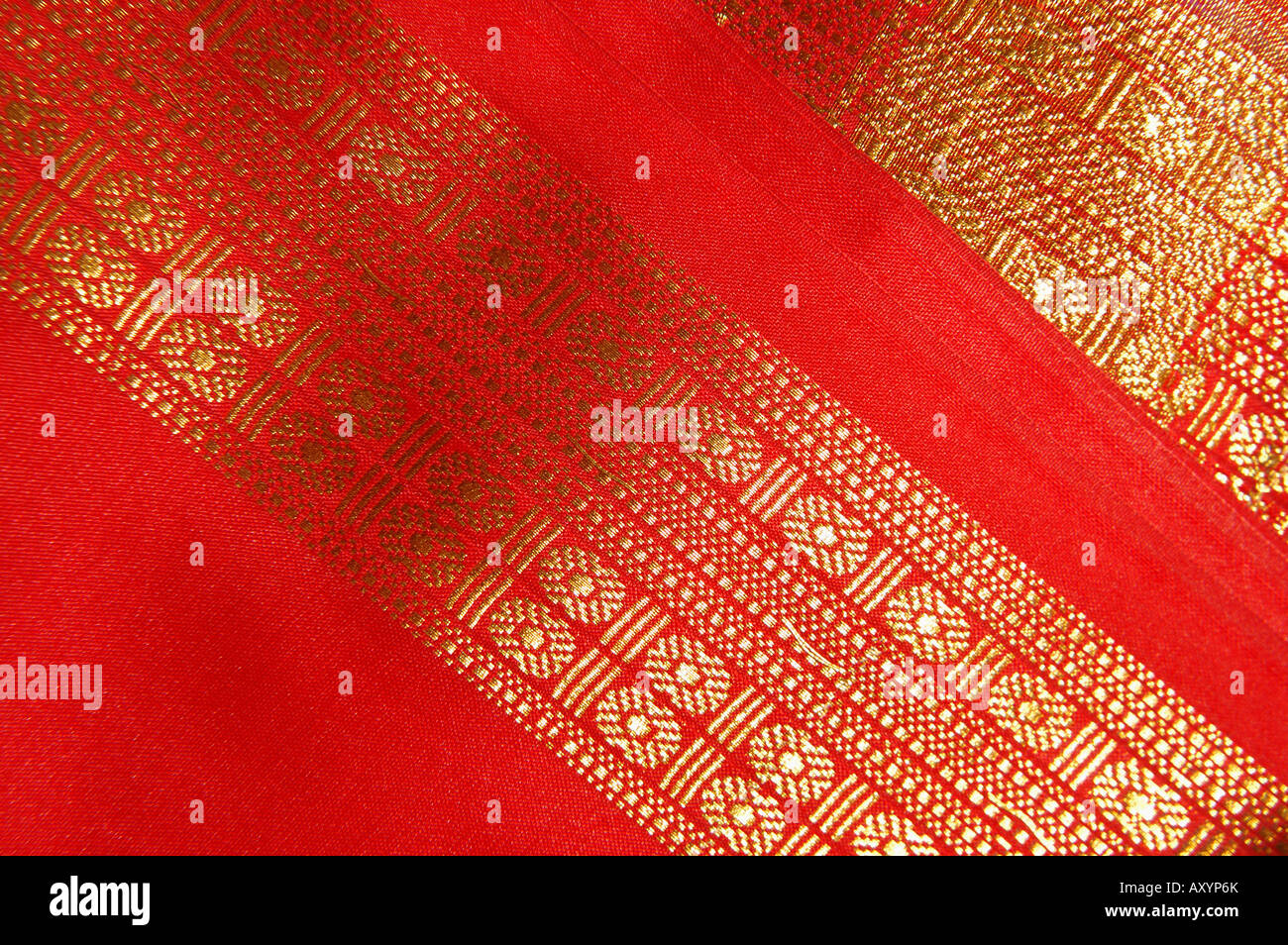 Saree having zari and handwoven work Stock Photo - Alamy