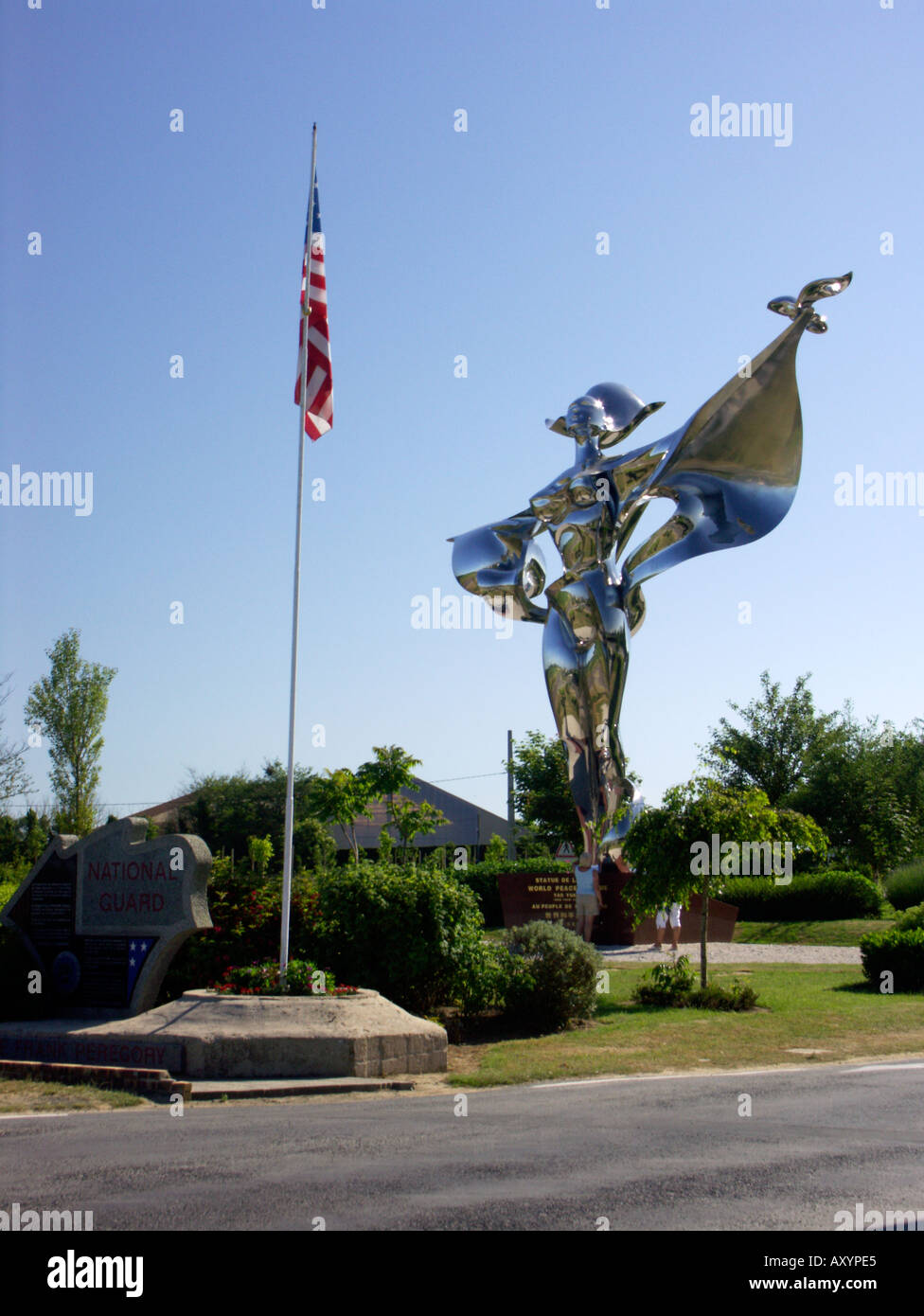 World Peace Statue La Cambe Calvados France Basse Normandie Stock Photo ...
