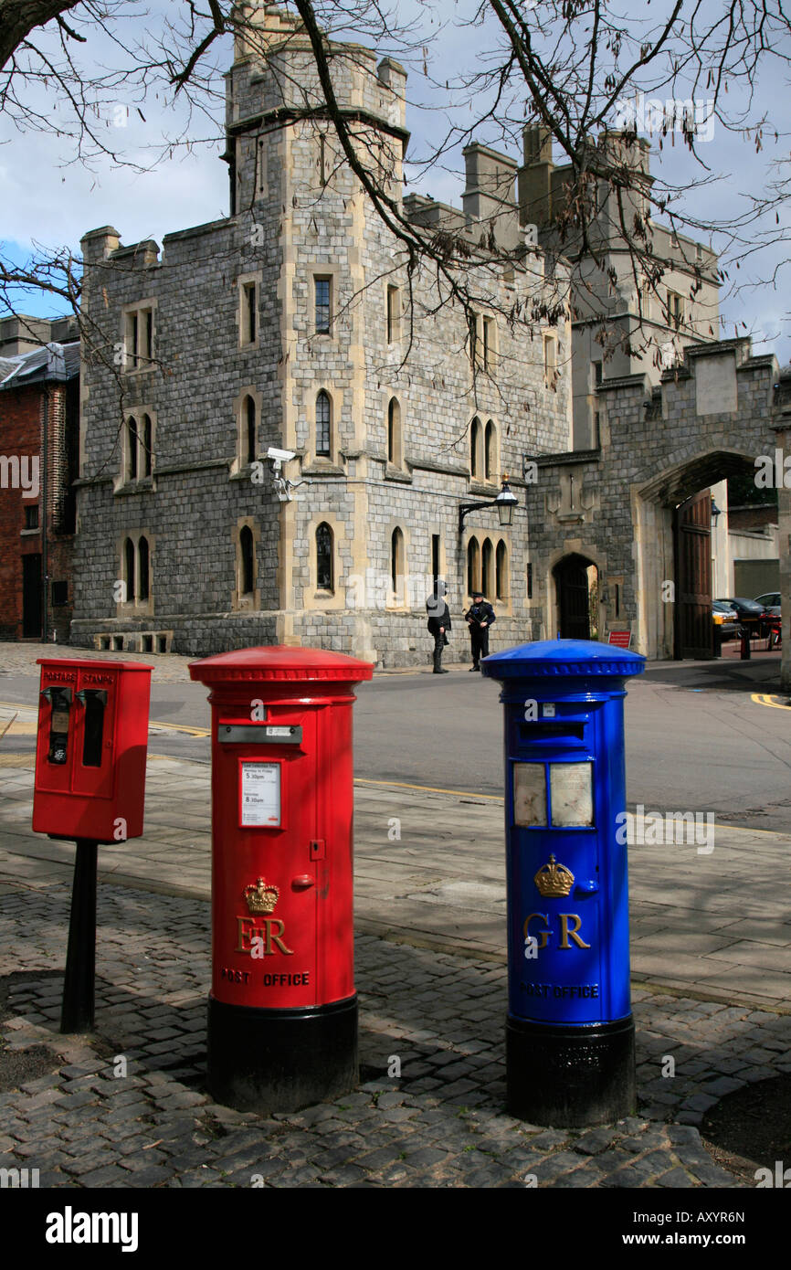 windsor castle red blue letter boxes Royal Borough of Windsor and ...