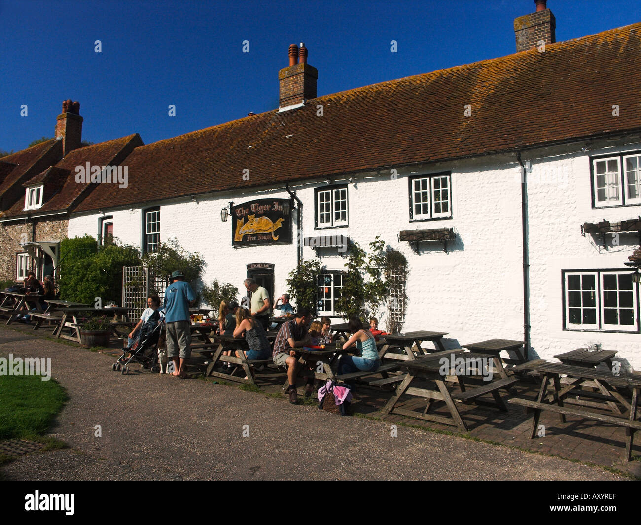 The Tiger Inn public house East Dean East Sussex England Stock Photo ...