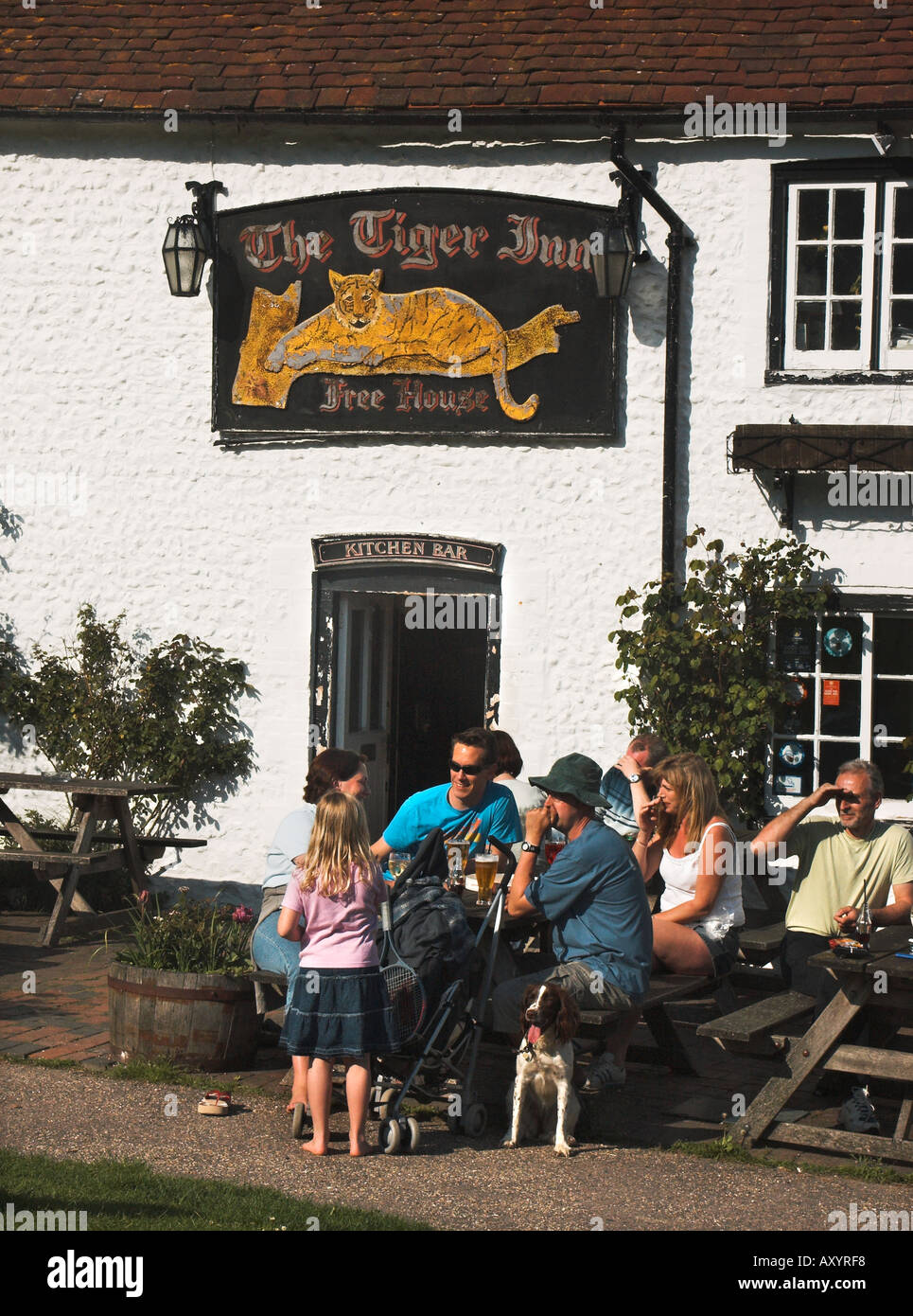 The Tiger Inn public house East Dean East Sussex England Stock Photo ...