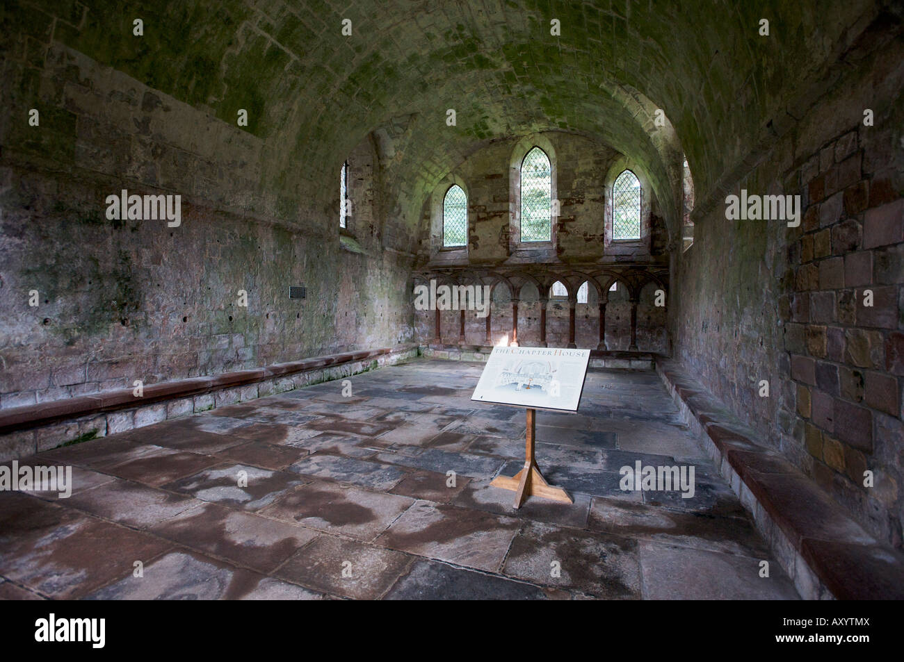 The Chapter House. Dryburgh Abbey, Scottish Borders Stock Photo - Alamy