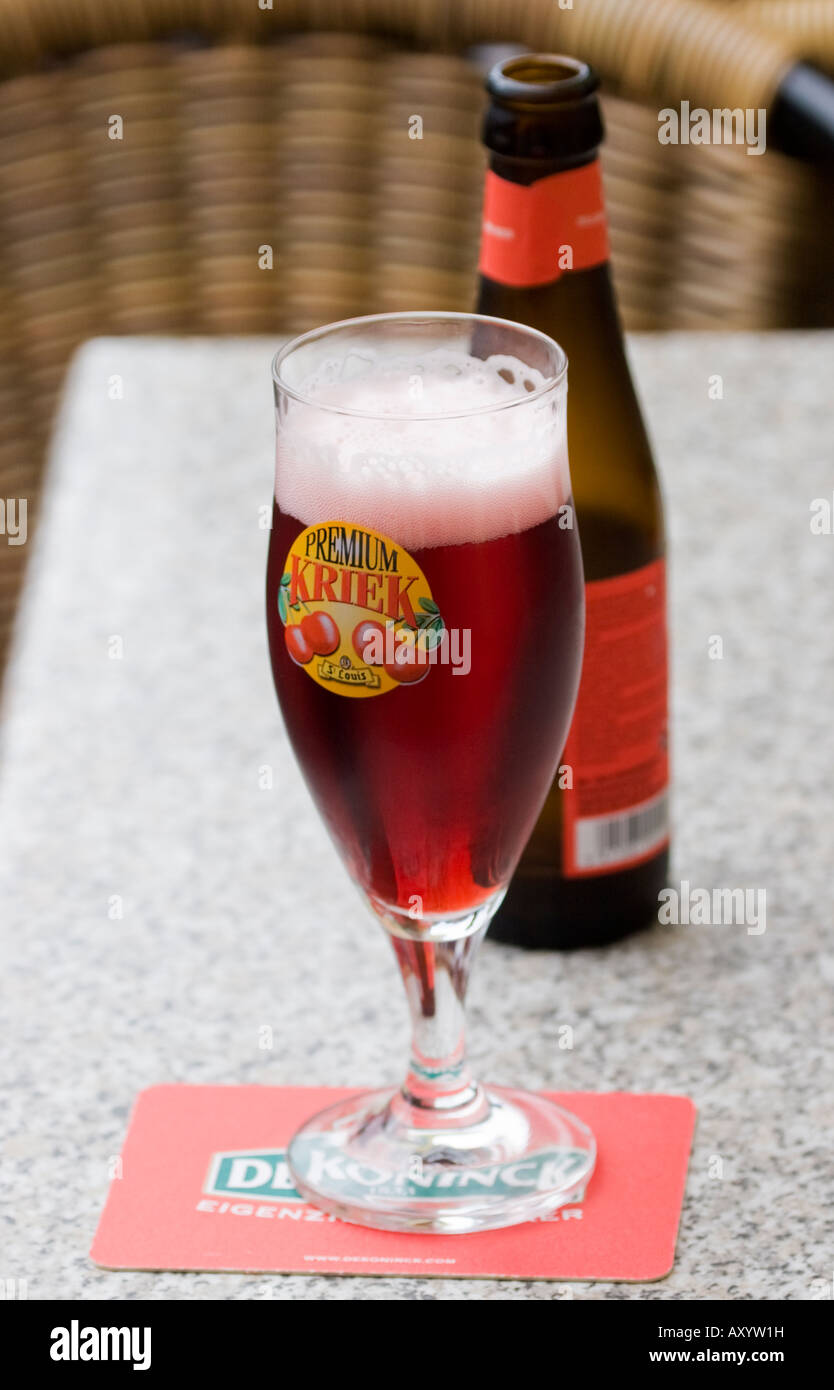 Kriek Beer Antwerp Belgium Stock Photo - Alamy