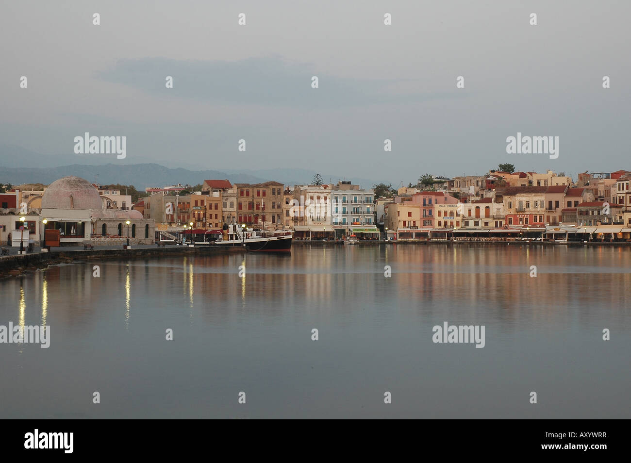 Hania Crete Harbor Stock Photo - Alamy