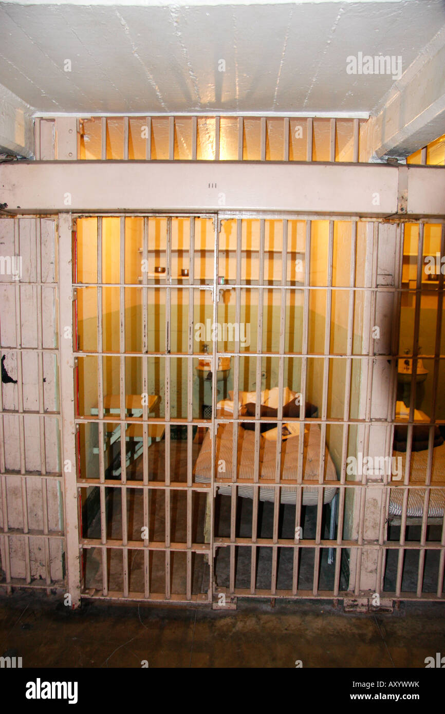 Prison cell on in Alcatraz Penitentiary Stock Photo - Alamy