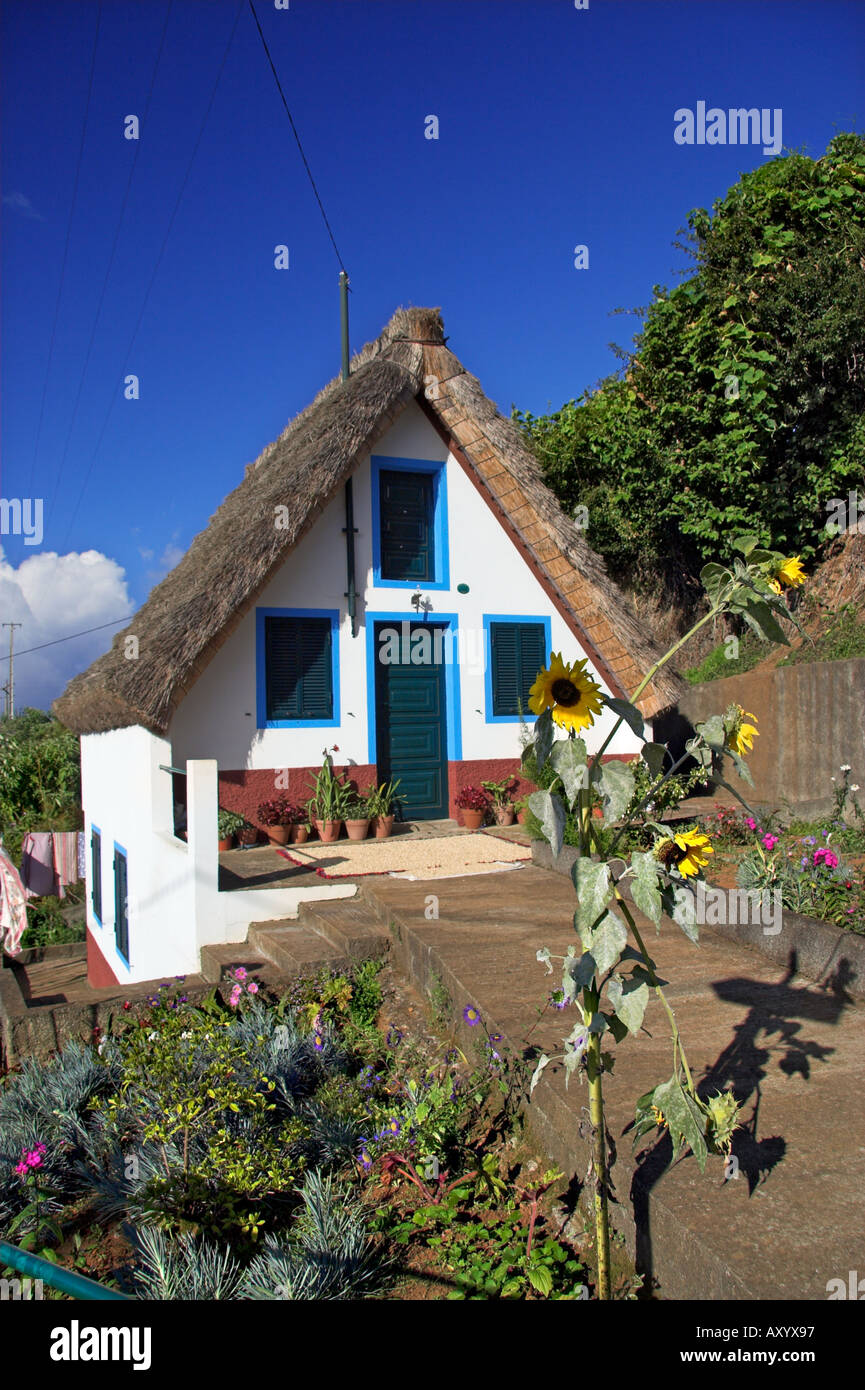 Traditional style houses Santana Madeira Portugal Stock Photo - Alamy