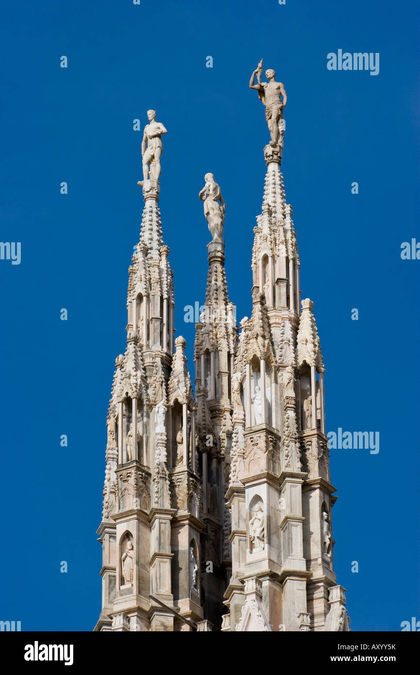 Duomo Cathedral Spires in Milan Italy Stock Photo - Alamy