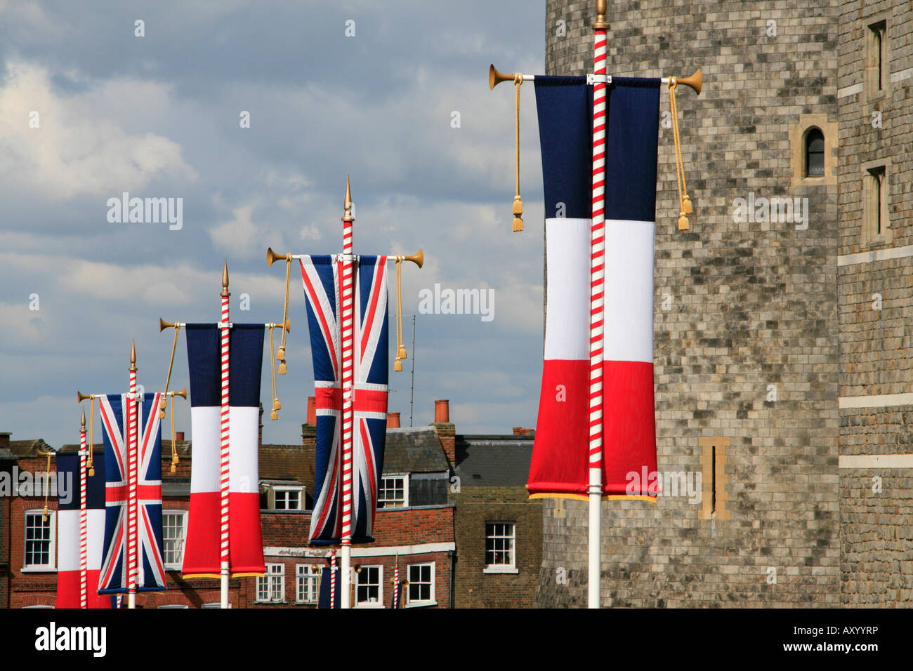 windsor state french visit flags Royal Borough of Windsor and ...