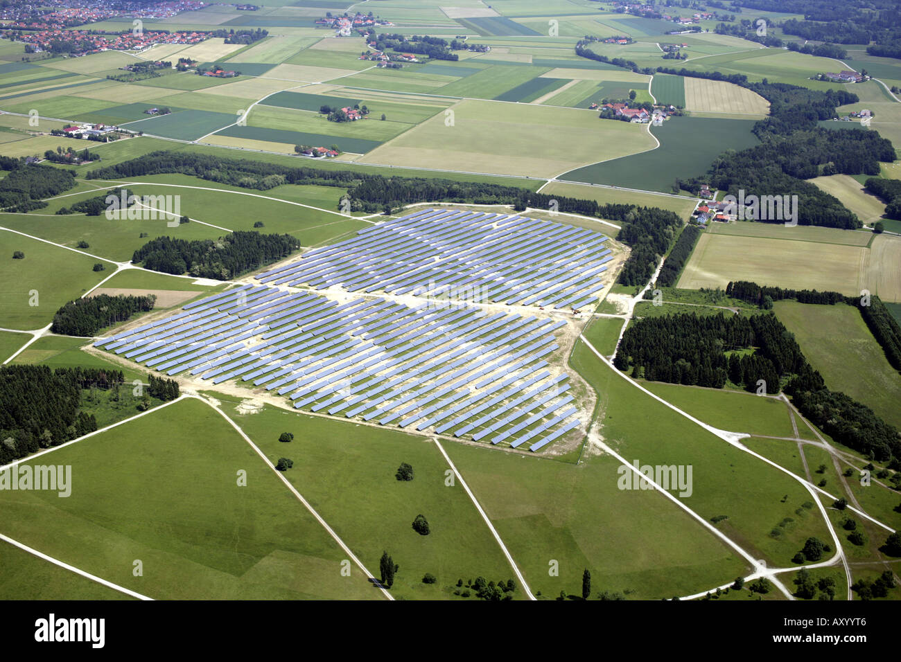 photovoltaics installations, Shell Solar System, Germany, Bavaria ...