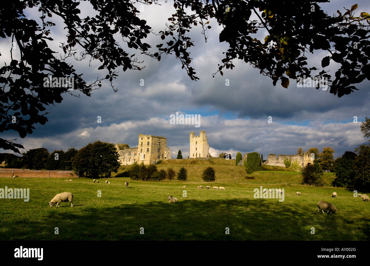 Helmsley Castle from Duncombe Park Helmsley North Yorkshire England ...