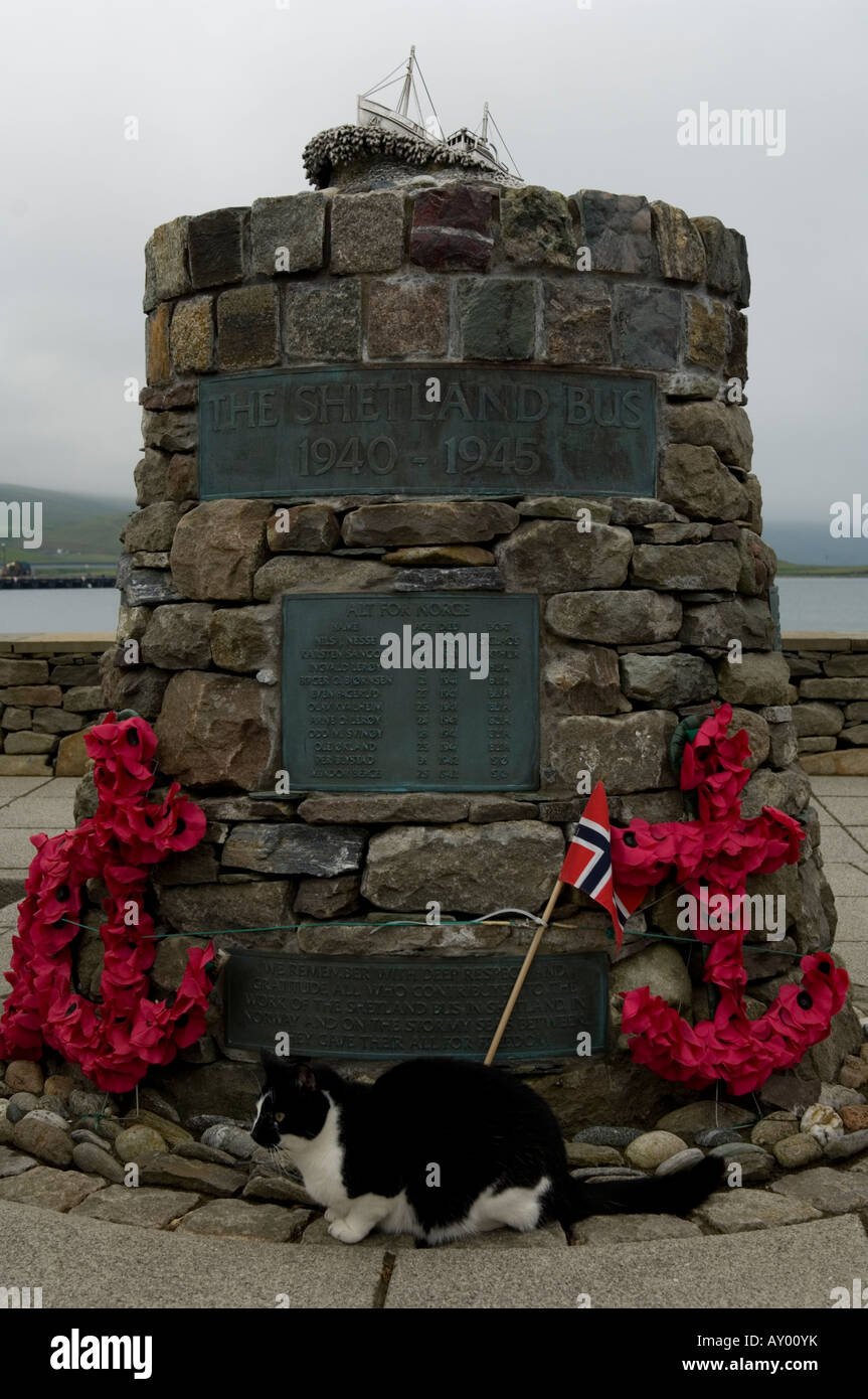 The "Shetland Bus" Memorial, Scalloway, Shetland, Scotland Stock Photo ...
