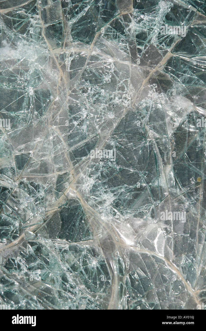 smashed broken car windscreen Stock Photo - Alamy